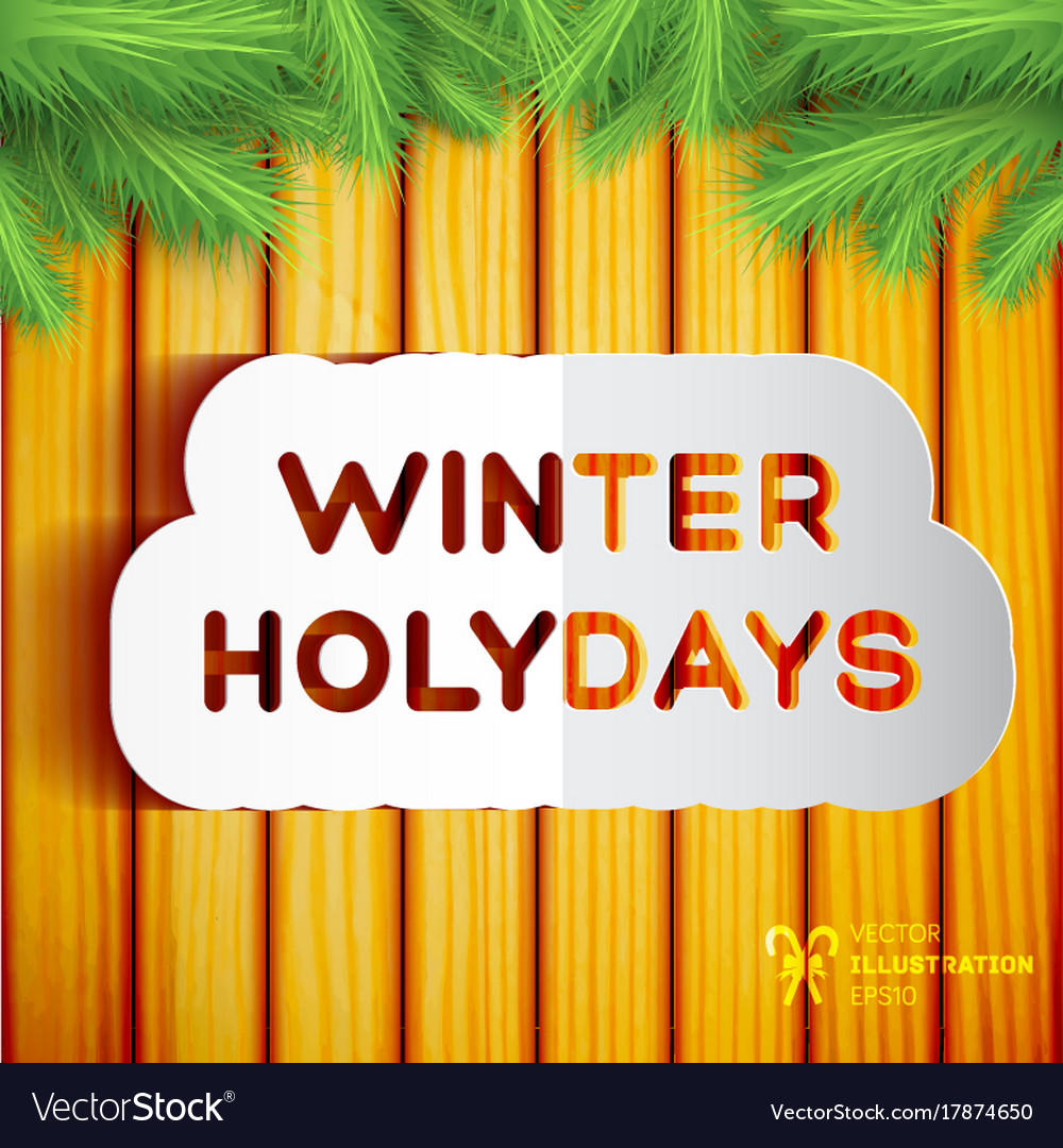 Winter holidays template Royalty Free Vector Image