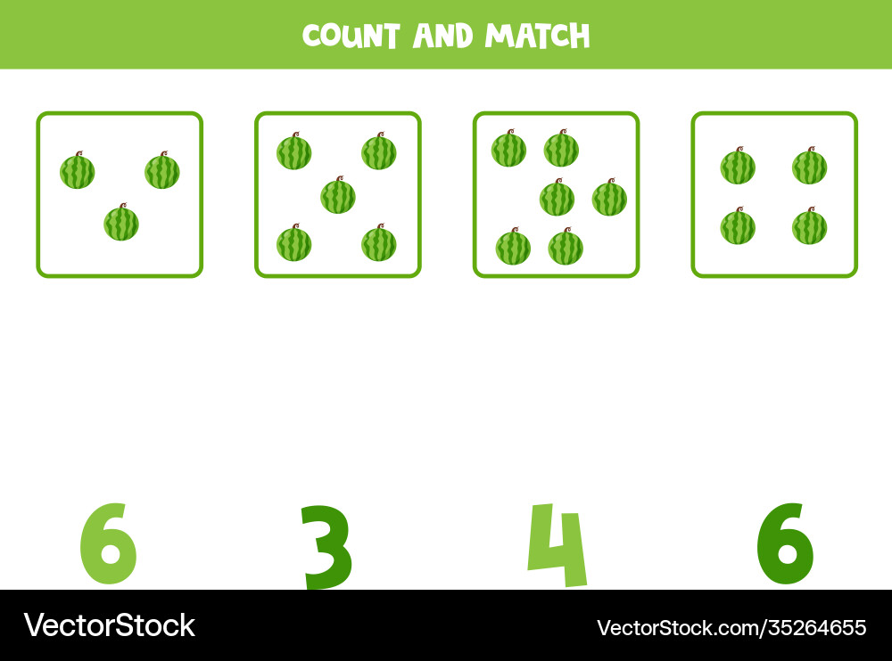 Counting game for kids math game with cartoon Vector Image