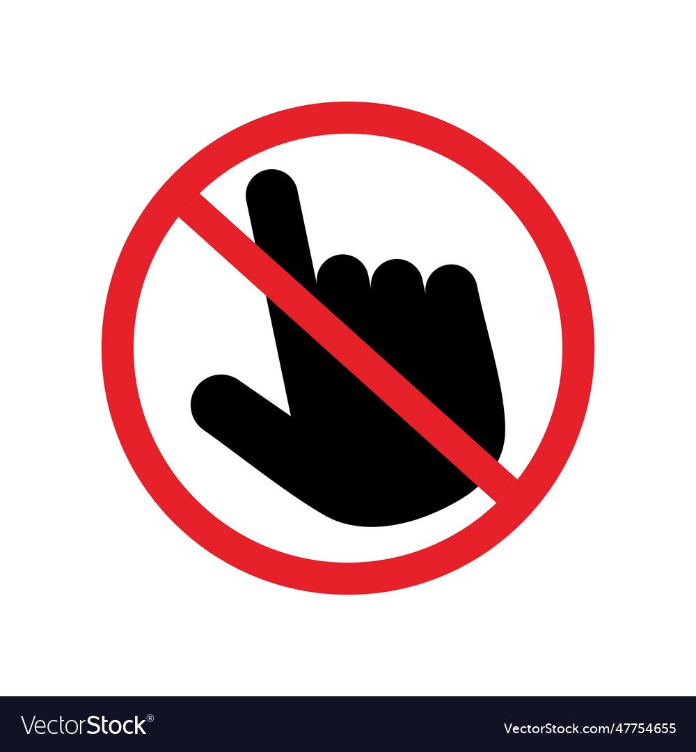 Do not touch sign icon Royalty Free Vector Image