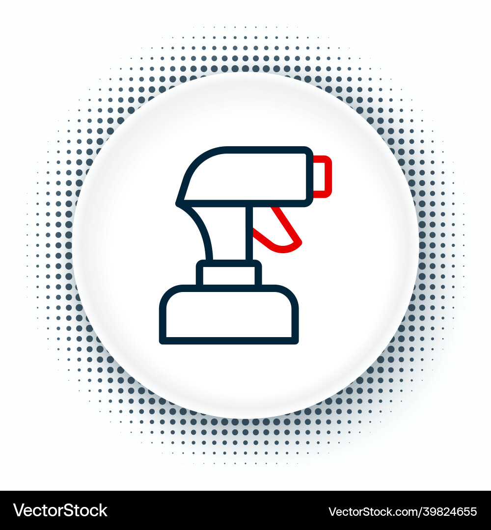 Line paint spray gun icon isolated on white Vector Image