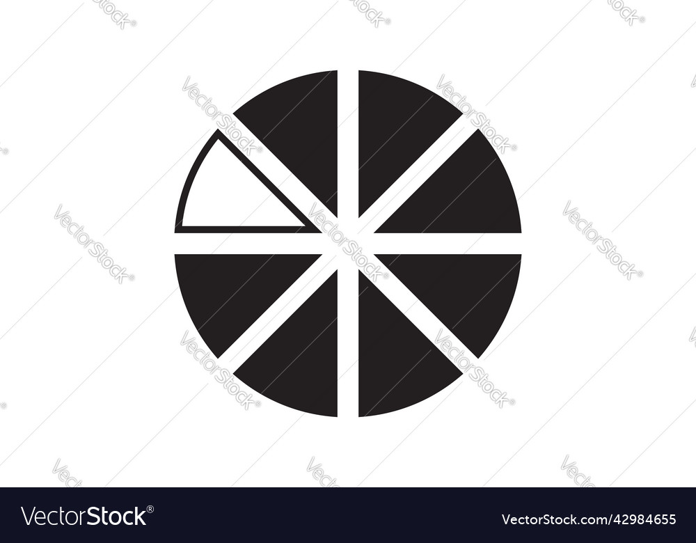 Round graphic fraction circle shape element Vector Image Round graphic fraction circle shape element Vector Image