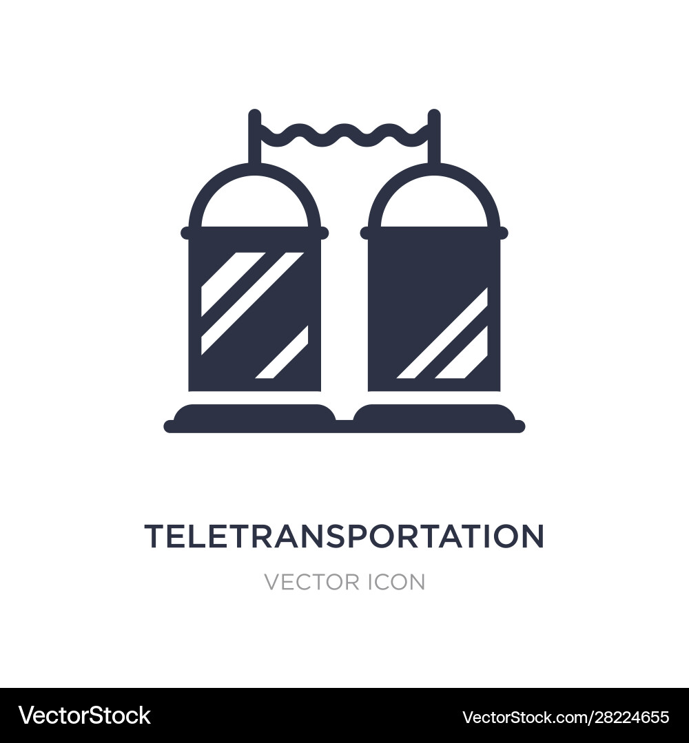 Teletransportation icon on white background Vector Image