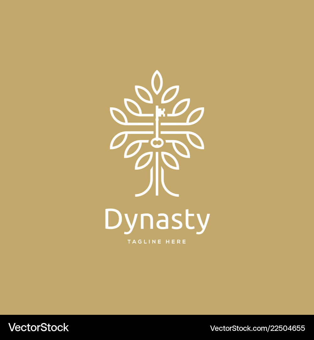 Tree Key Logo - Real Estate Icon Royalty Free Vector Image