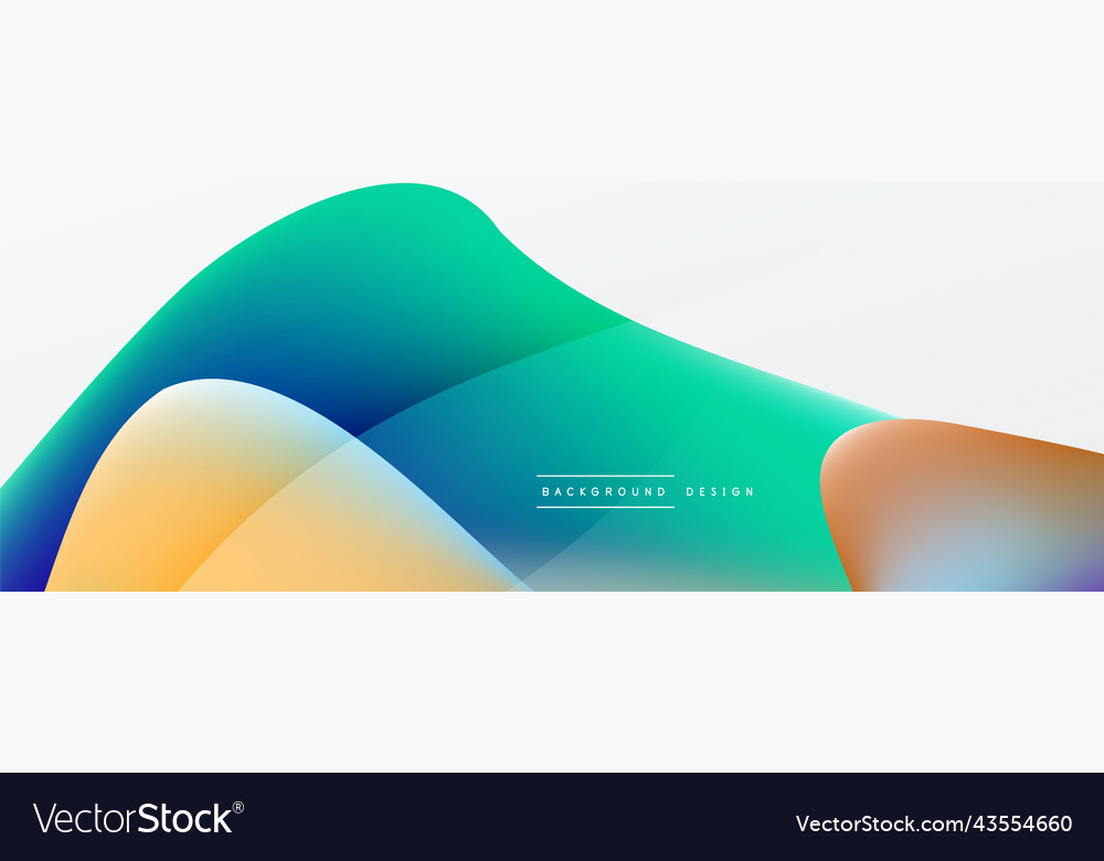 Abstract background fluid gradient color wave Vector Image