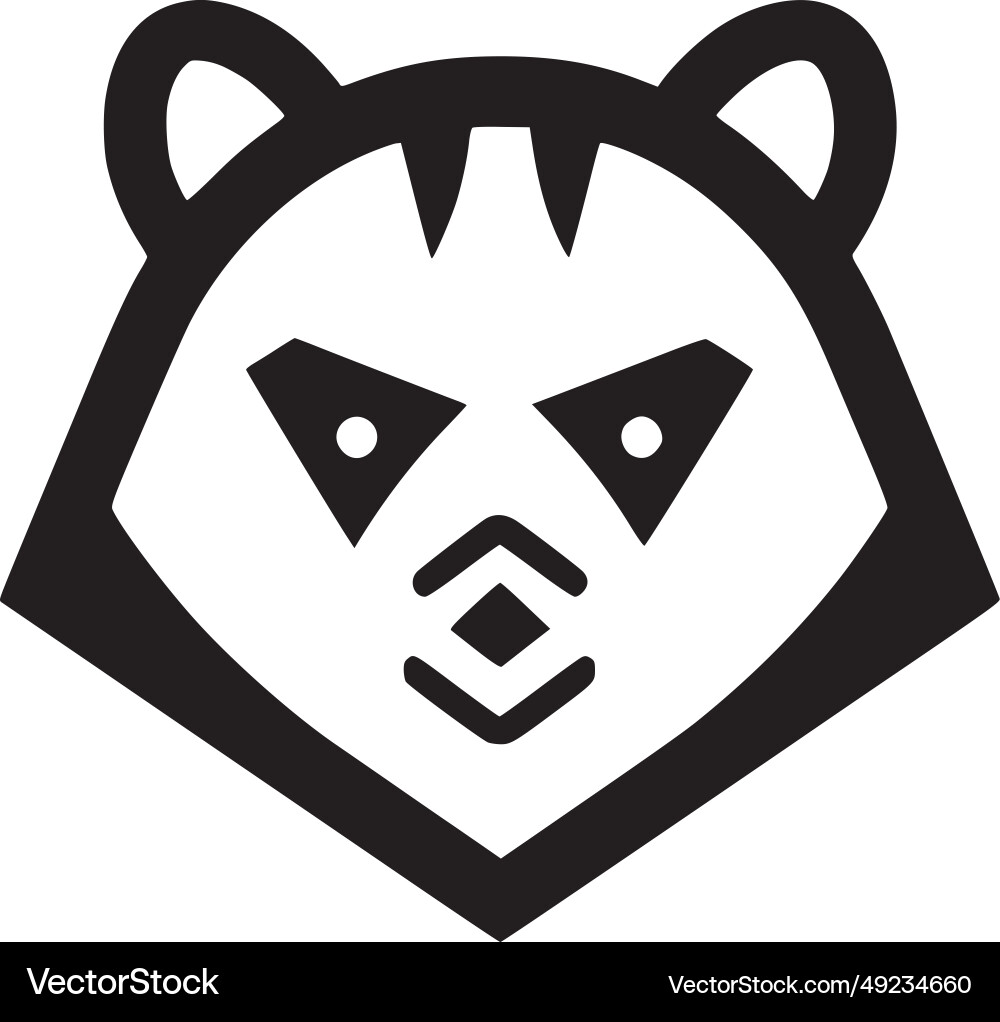 Bär - minimalistische und einfache Silhouette Vektorbild