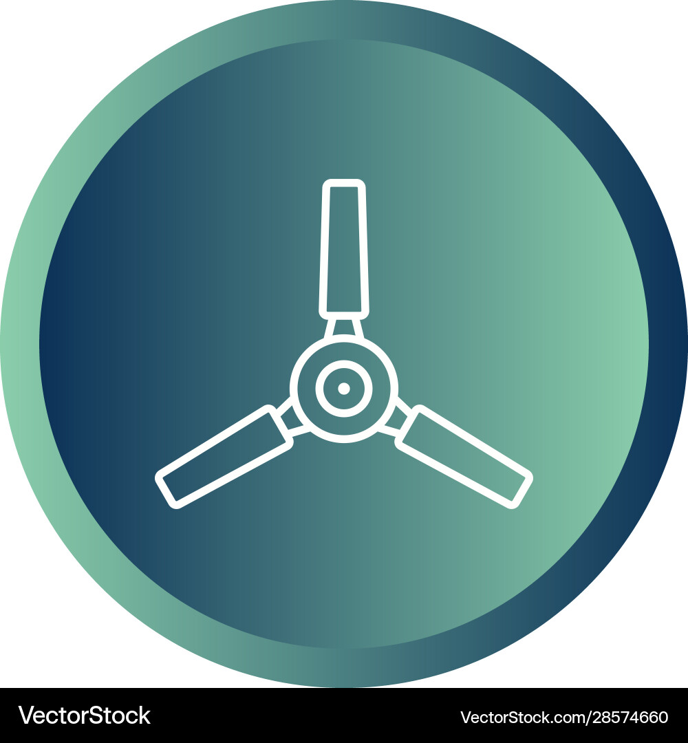 Beautiful fan line icon Royalty Free Vector Image