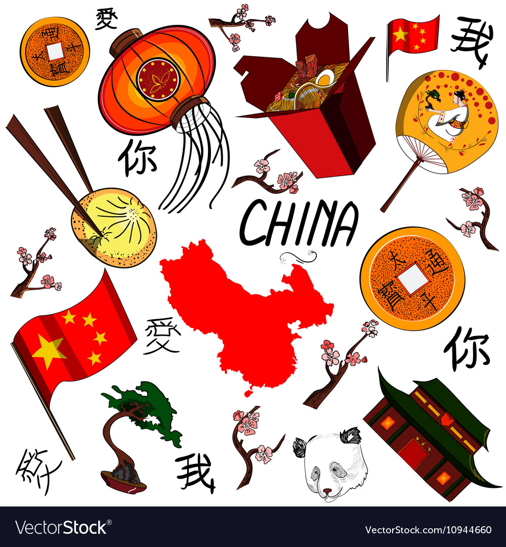 China icons set Royalty Free Vector Image - VectorStock China icons set Royalty Free Vector Image - VectorStock