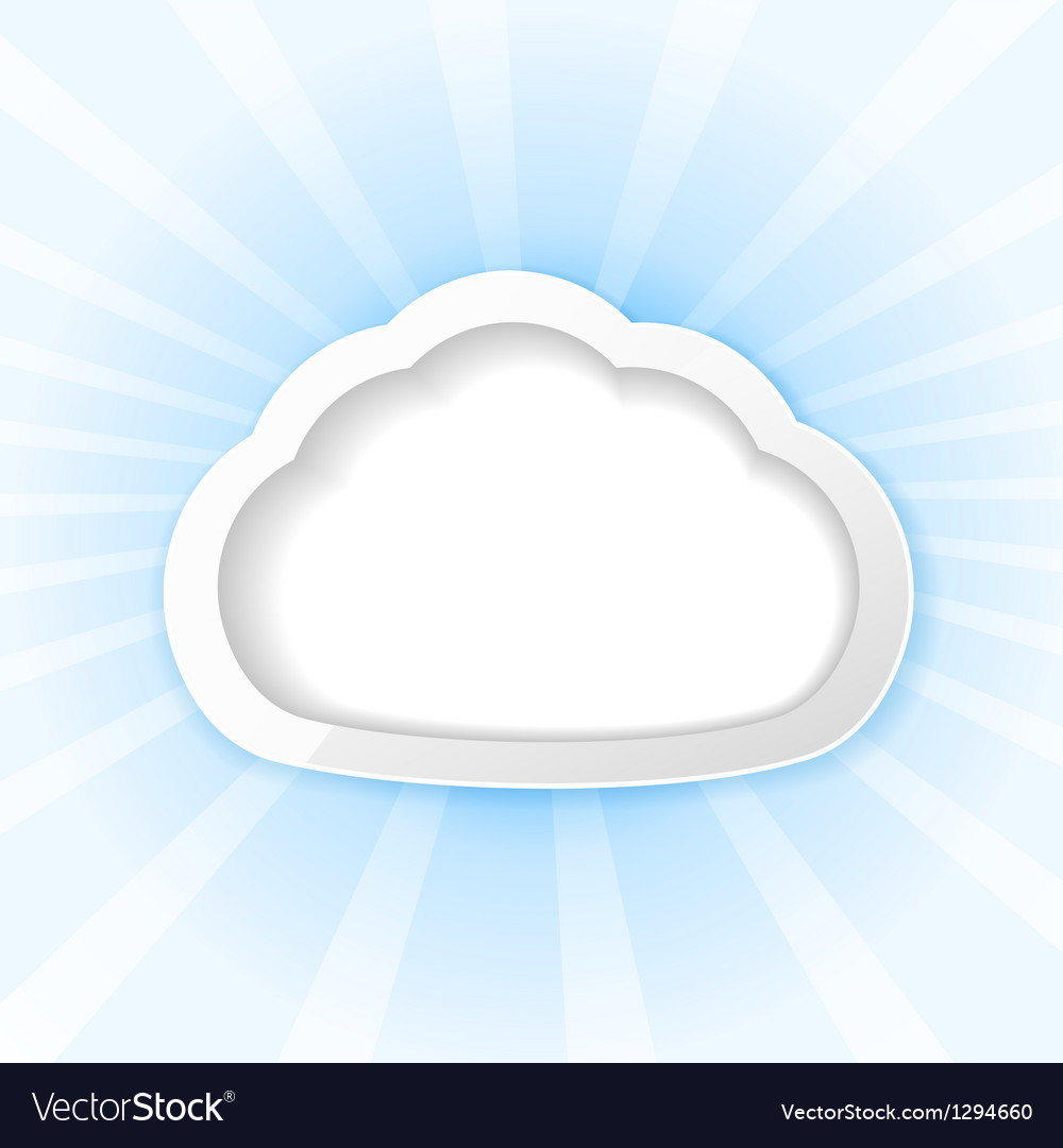 Cloud background Royalty Free Vector Image - VectorStock