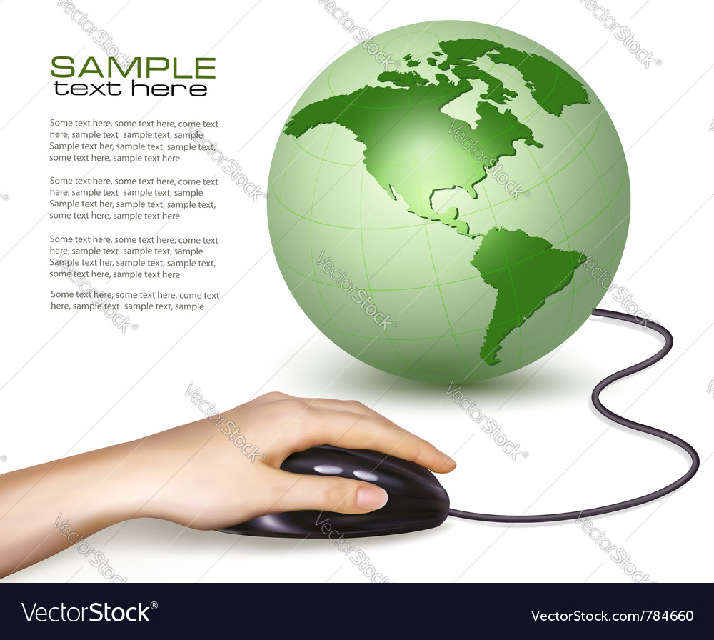Computer mouse world Royalty Free Vector Image