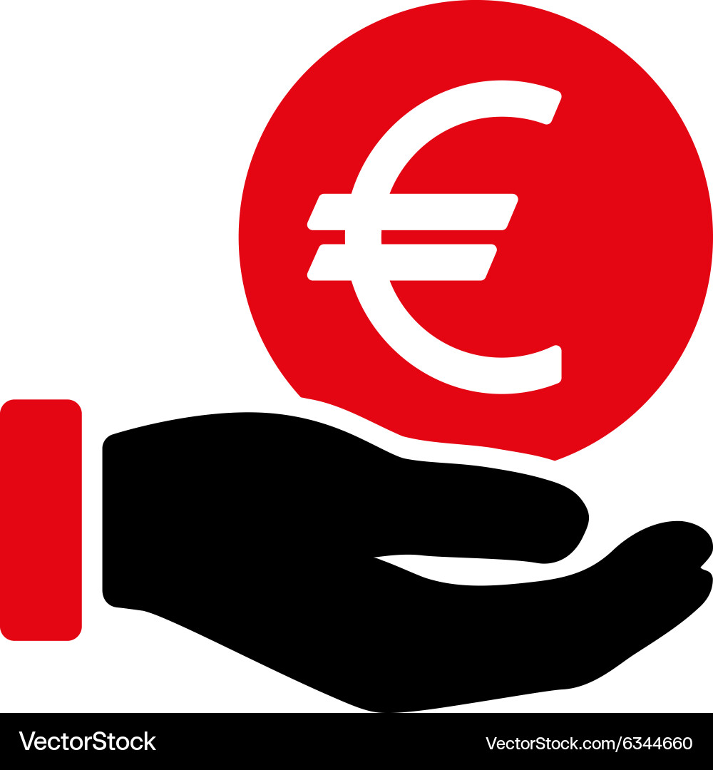 Euro coin payment icon Royalty Free Vector Image