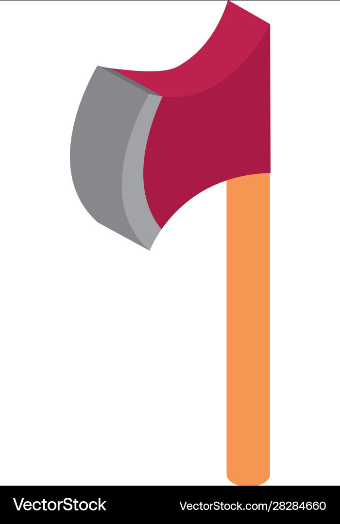Farm tool ax rural isometric icon Royalty Free Vector Image