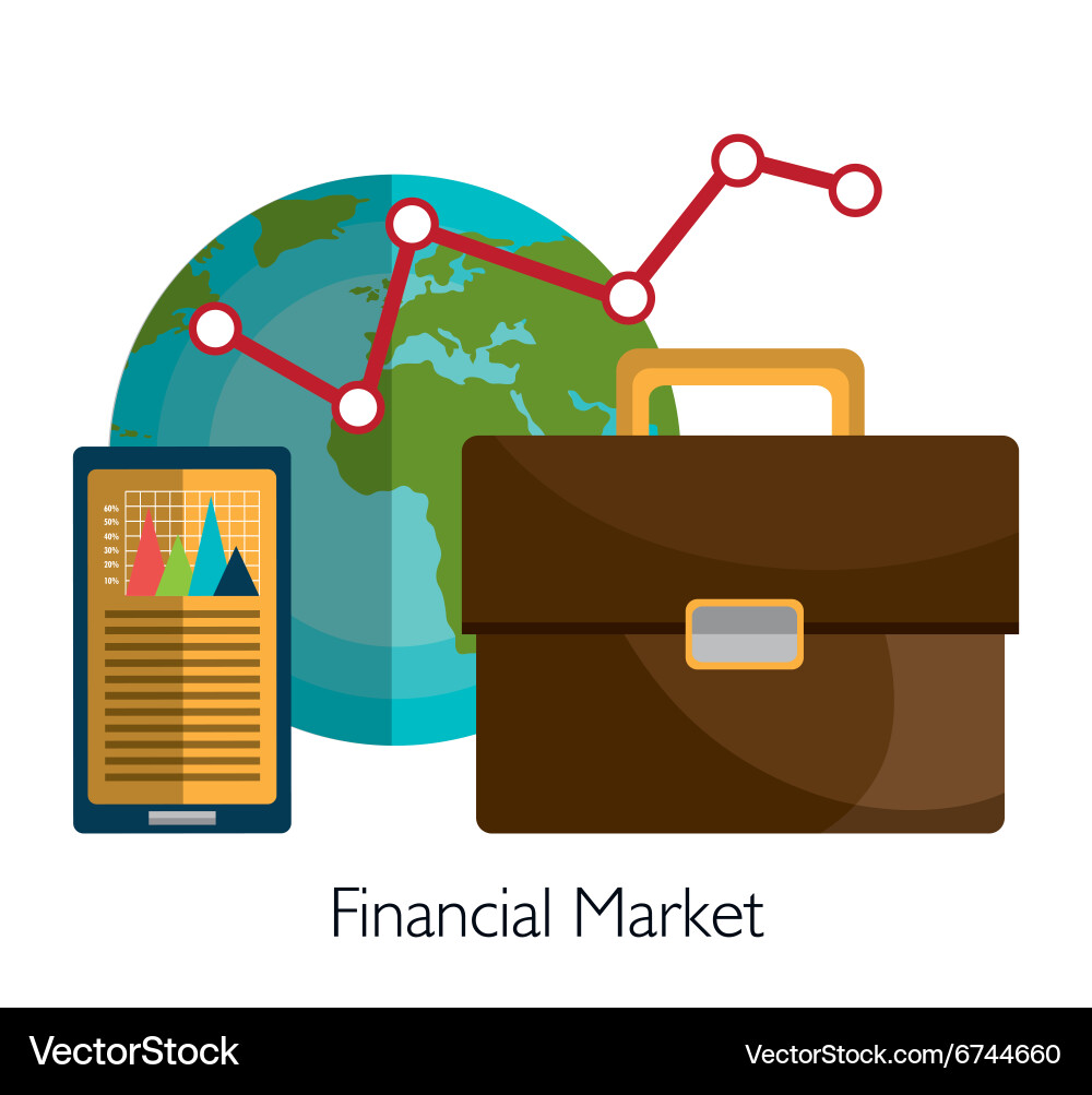 Financial market graphic Royalty Free Vector Image