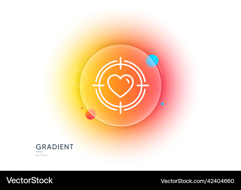 Heart in target aim icon love symbol gradient Vector Image