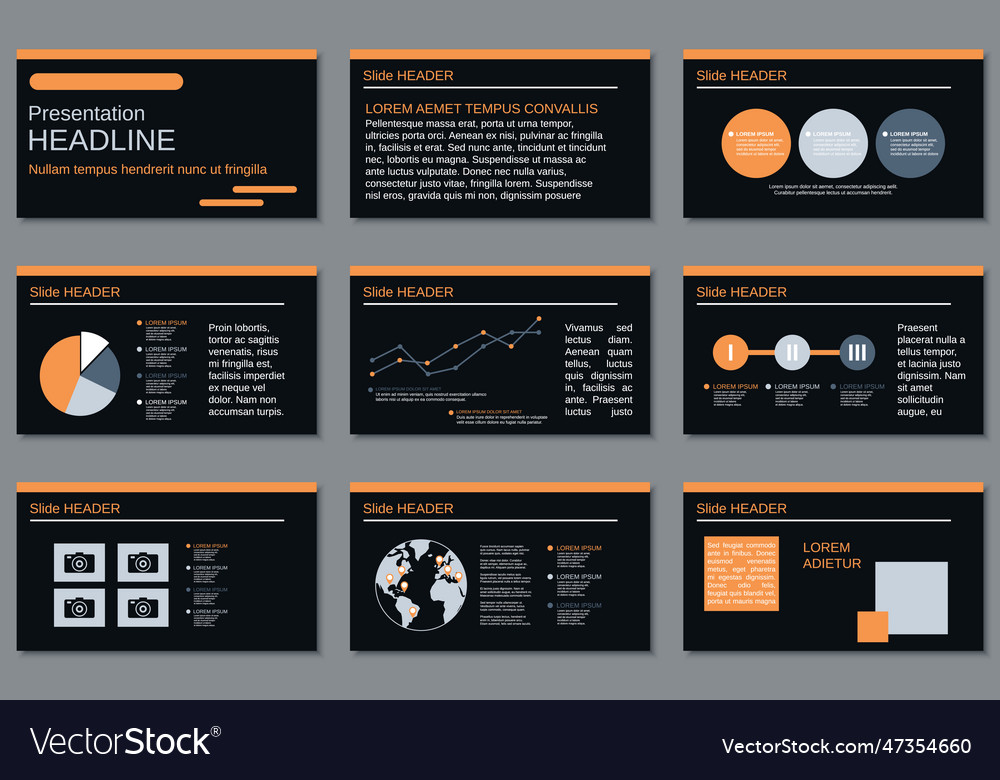 Professional business presentation template Vector Image
