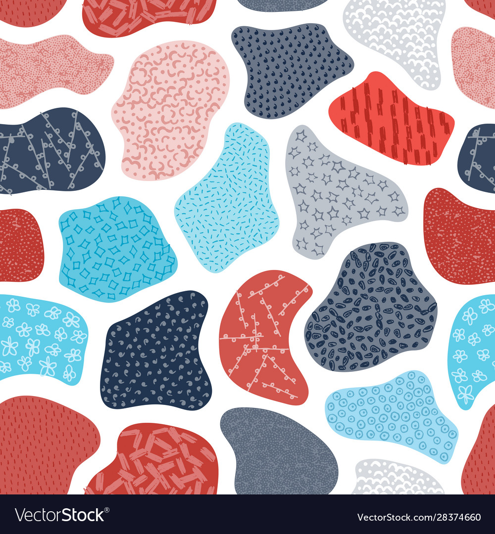 Seamless pattern with hand drawn abstract Vector Image