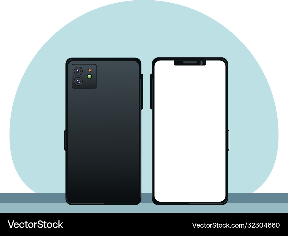 Smartphones devices technology digital icons Vector Image