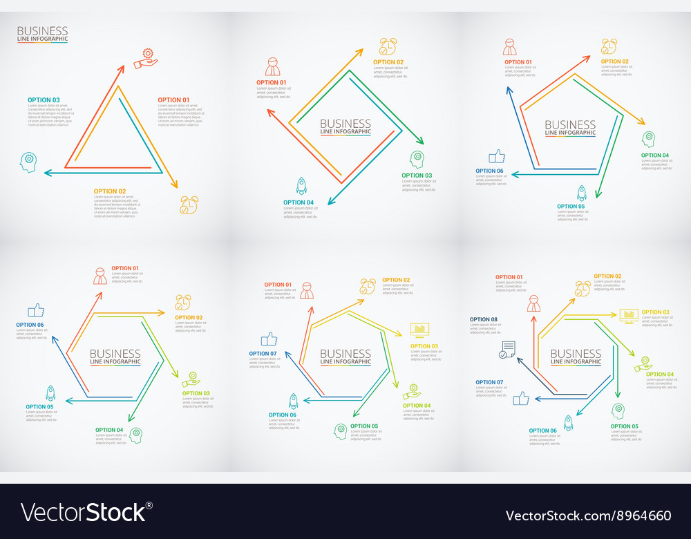 Thin line flat element for infographic Royalty Free Vector