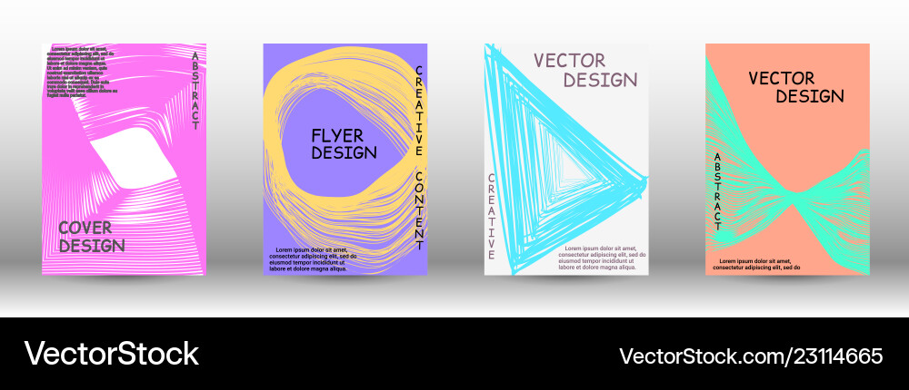 A set of modern covers Royalty Free Vector Image