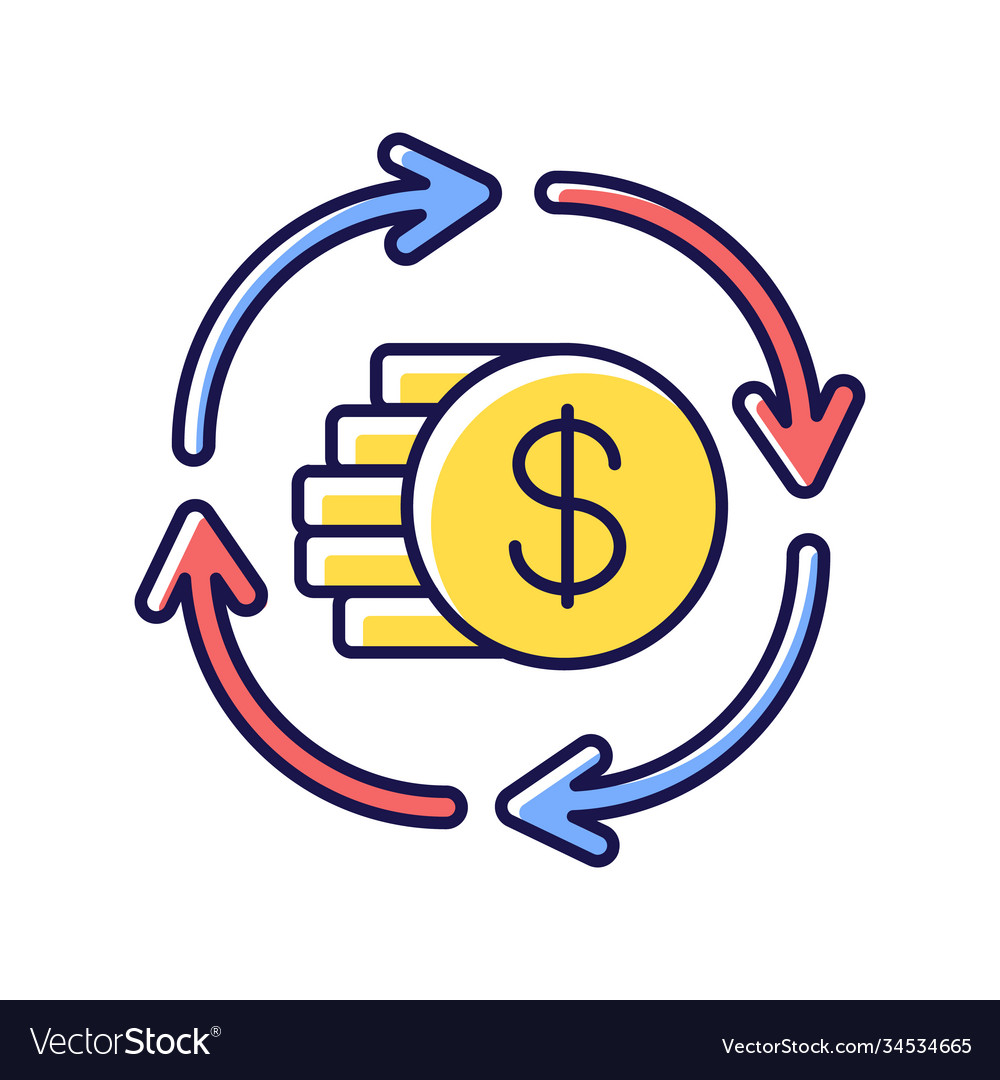 Capital synergy rgb color icon Royalty Free Vector Image Capital synergy rgb color icon Royalty Free Vector Image
