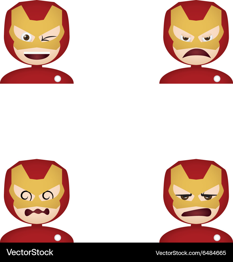 Costume facial expressions Royalty Free Vector Image