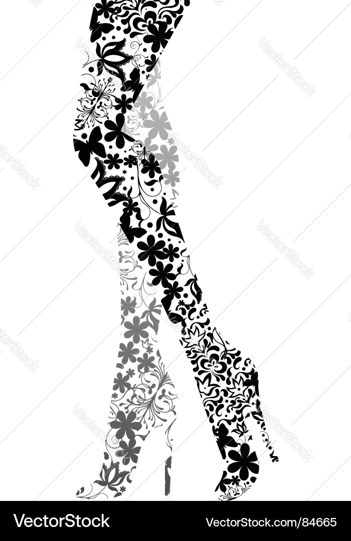 Glamour fashion legs Royalty Free Vector Image