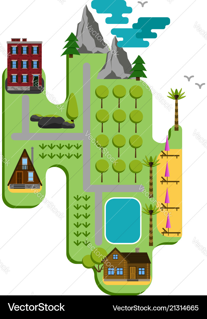 Infographic travel and landmark map shape Vector Image