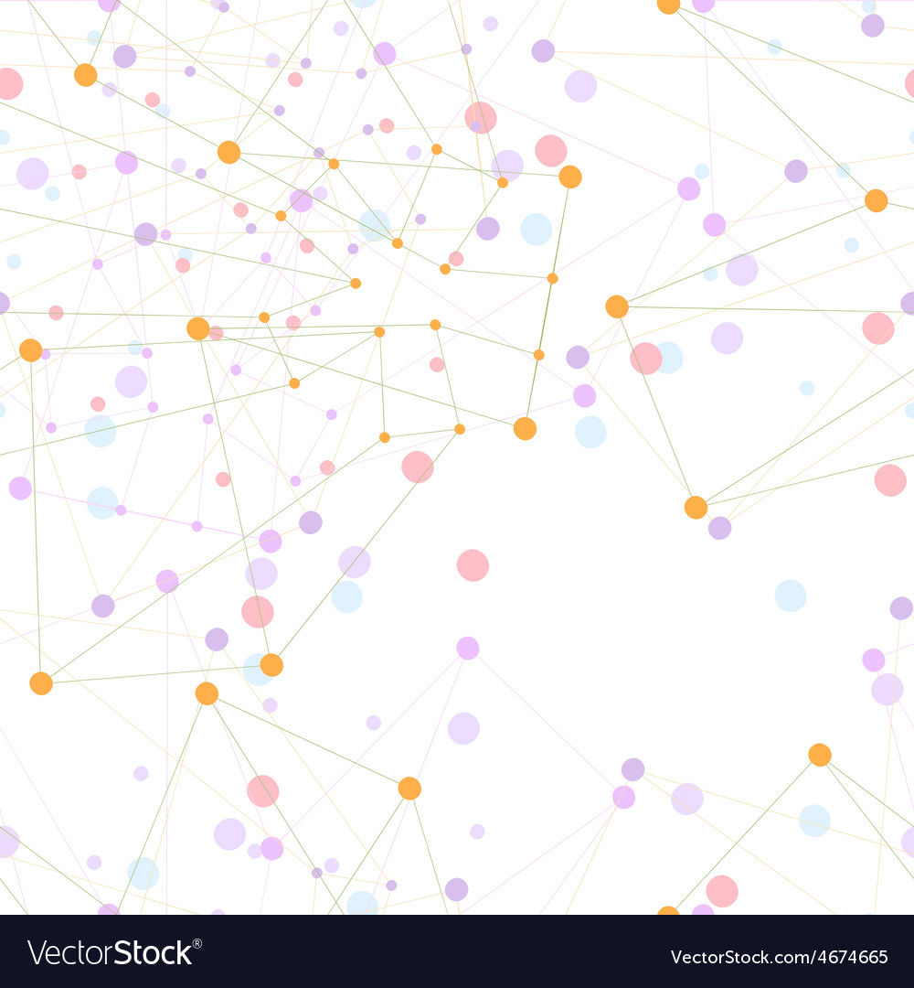 Molecule Structure Background Seamless Pattern Vector Image