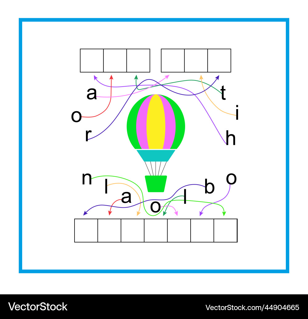 Puzzle game for children read the word Royalty Free Vector