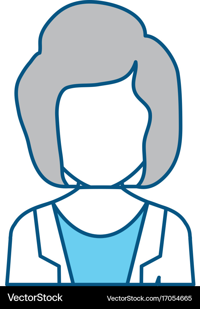 Woman faceless cartoon Royalty Free Vector Image