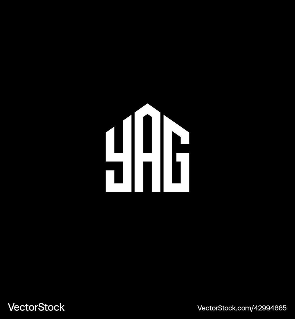 Yag letter logo design on black background Vector Image
