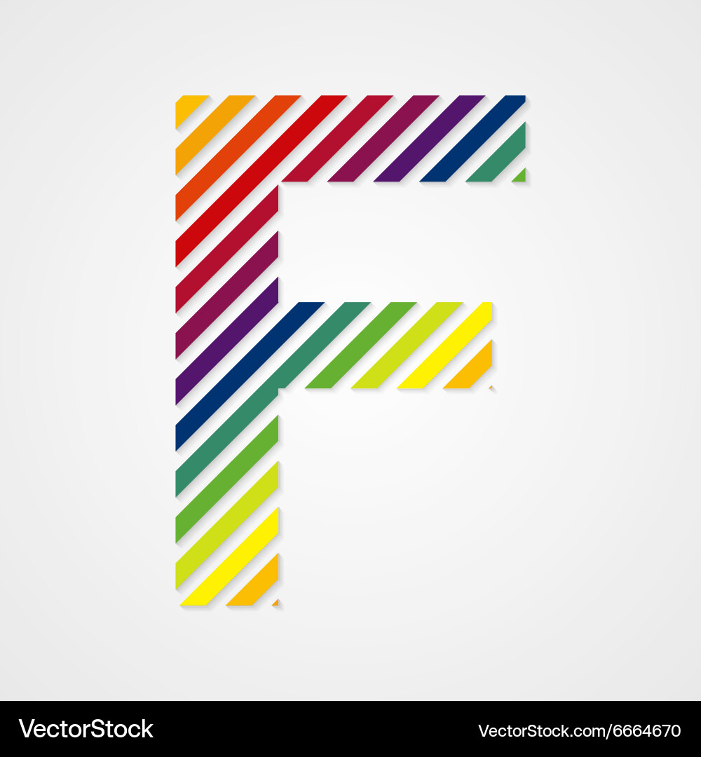 Alphabet letter f Royalty Free Vector Image - VectorStock