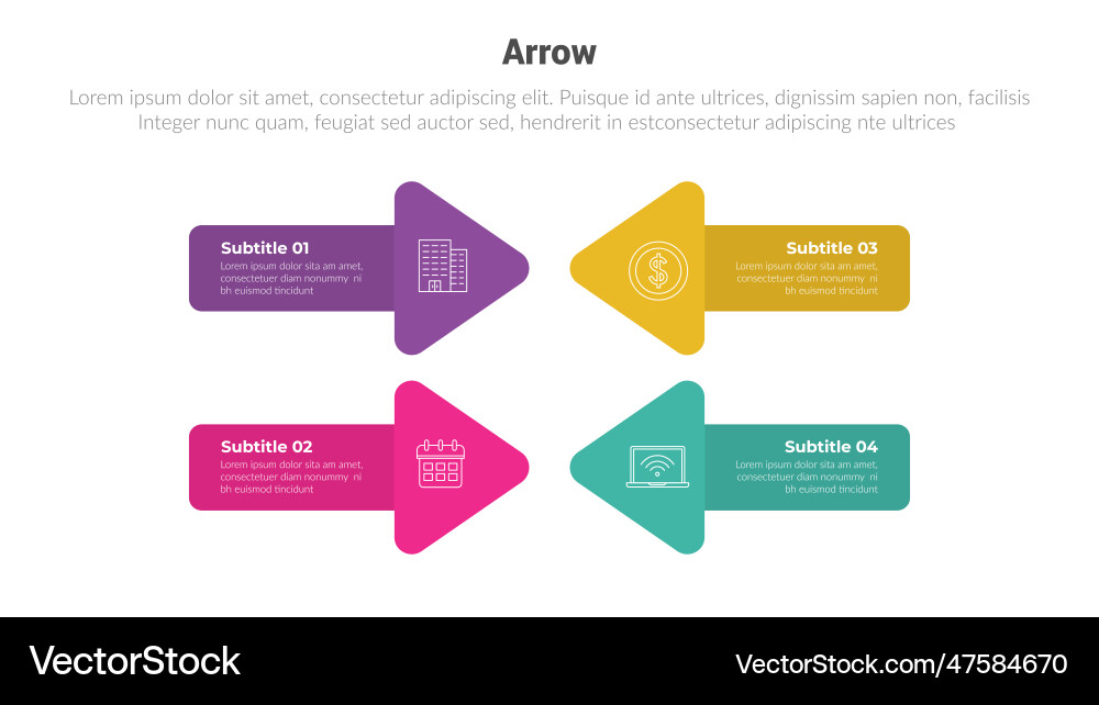 Arrow or arrows stage infographics template Vector Image