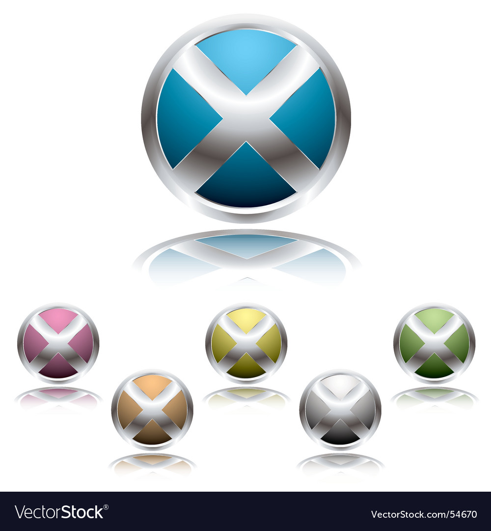 Cross button shadow Royalty Free Vector Image - VectorStock