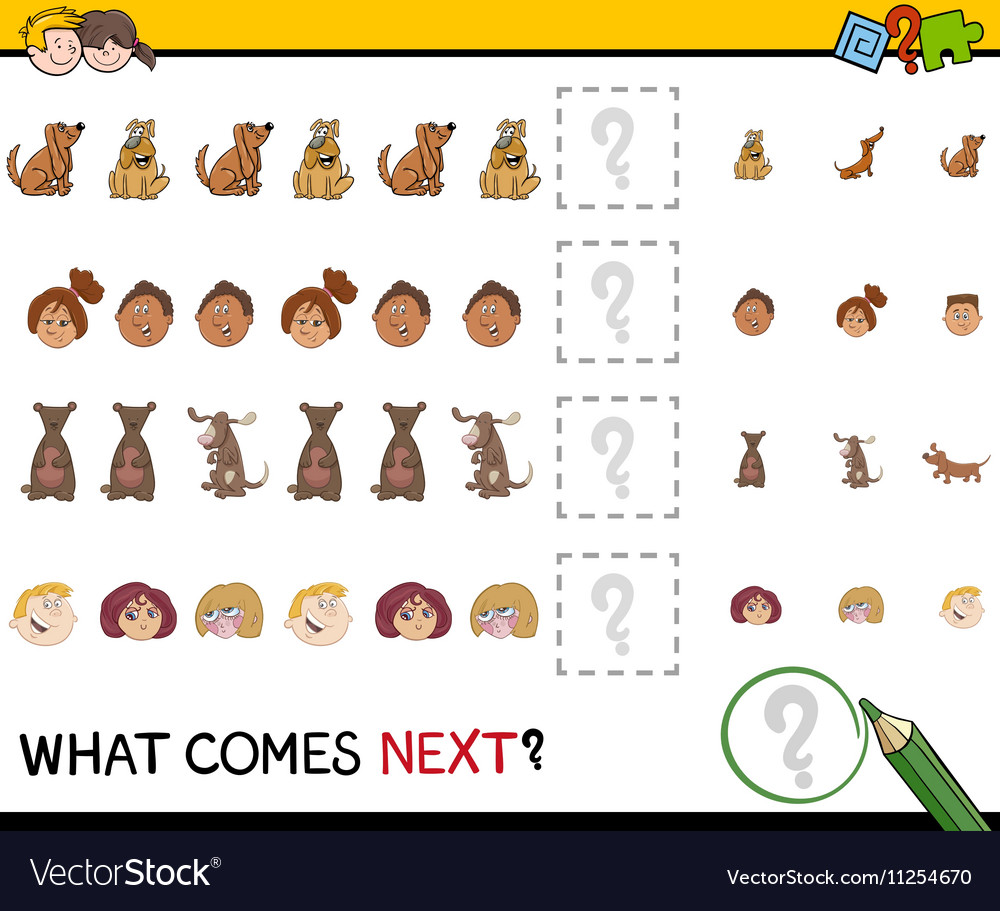 Educational pattern activity task Royalty Free Vector Image
