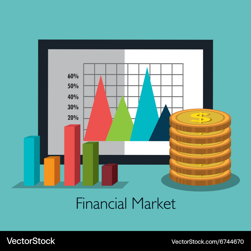 Financial market graphic Royalty Free Vector Image