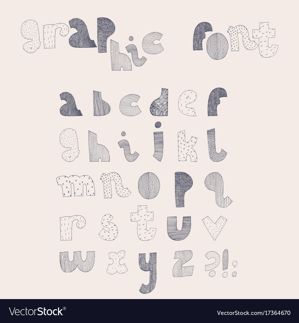 Hand drawn alphabet letters sequence from Vector Image
