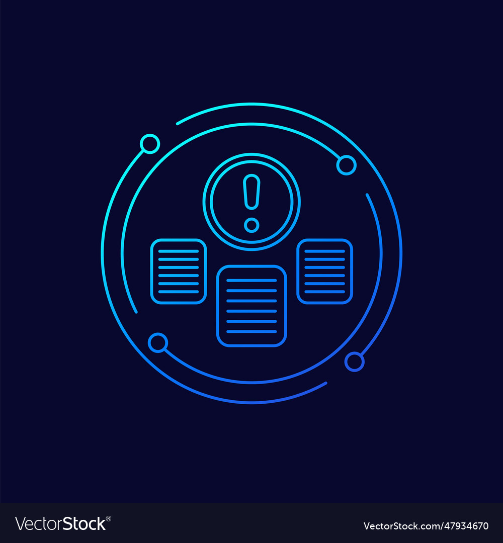 Important documents icon linear design Royalty Free Vector
