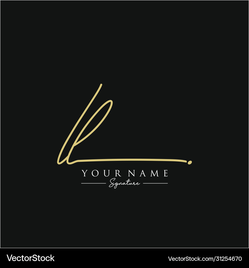 Letter il signature logo template Royalty Free Vector Image