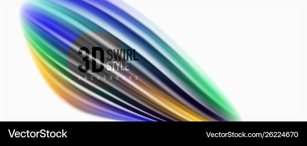 Modern liquid color flow on white - colorful flow Vector Image
