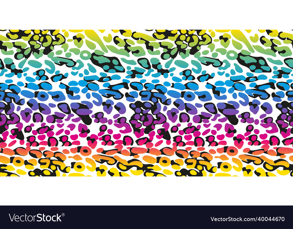 Rainbow leopard seamless pattern Royalty Free Vector Image