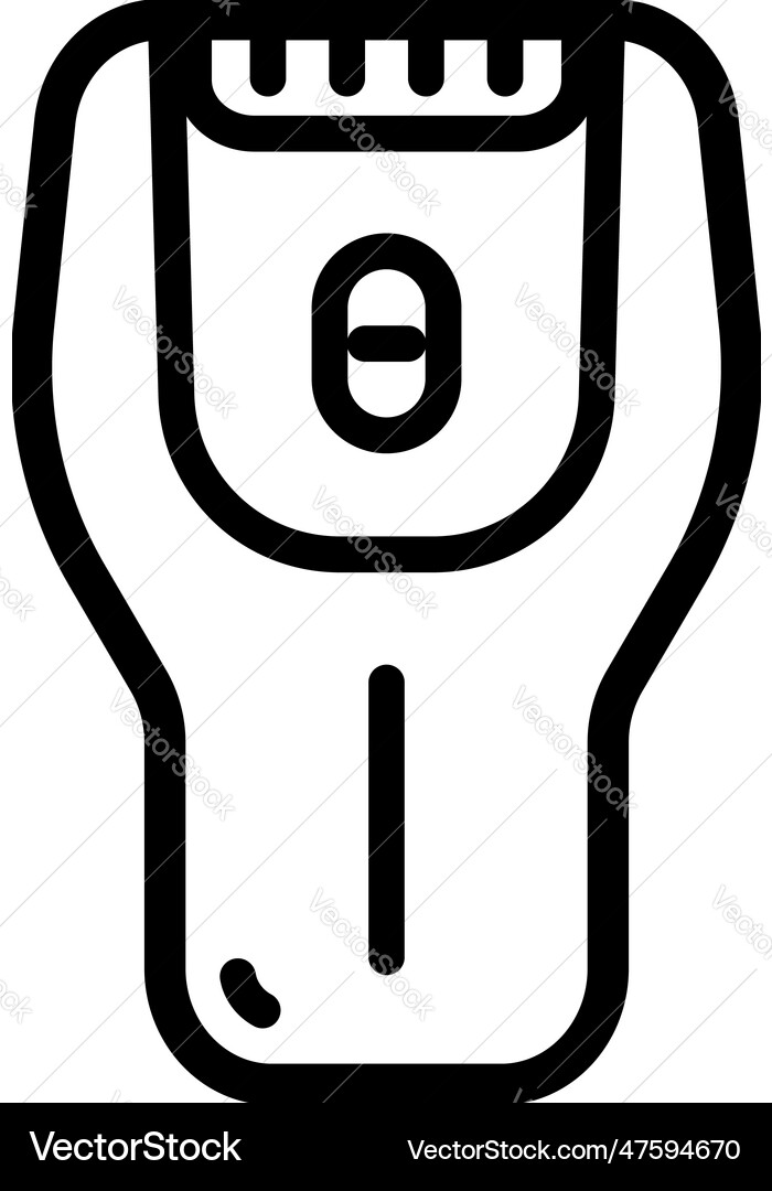 Shaving razor isolated outline icon Royalty Free Vector