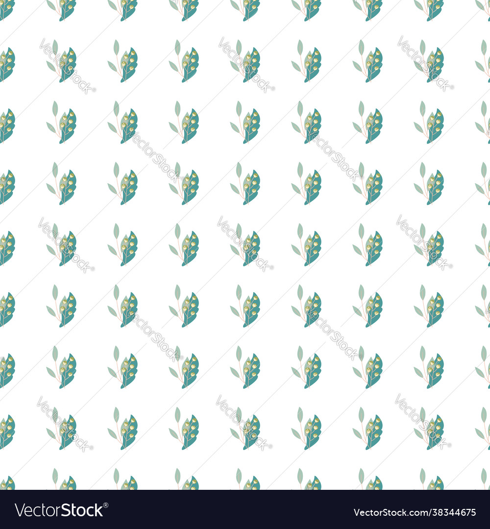 Abstract botanic seamless pattern with little Vector Image