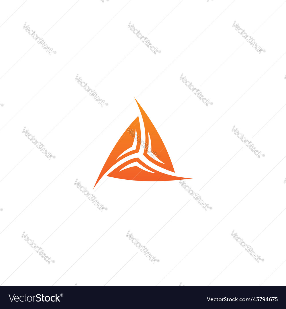 Circle triangle abstract logo Royalty Free Vector Image