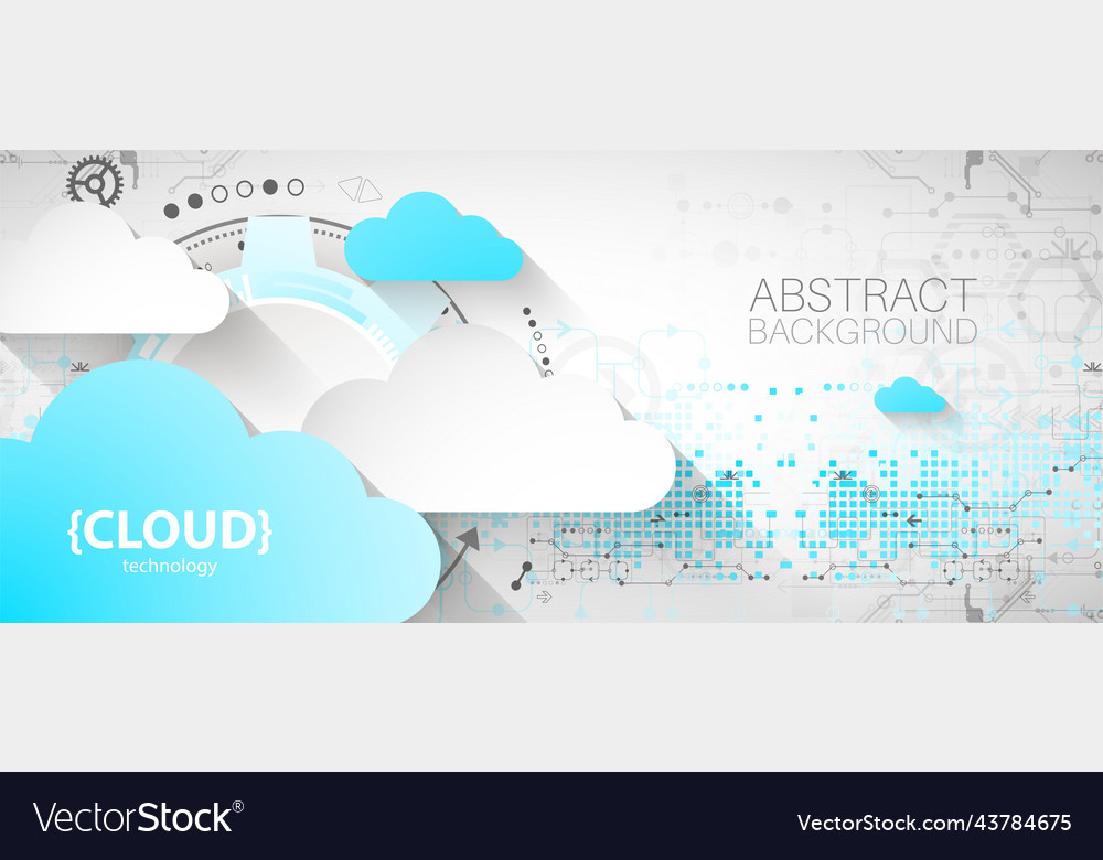 Cloud computing concept abstract technology Vector Image