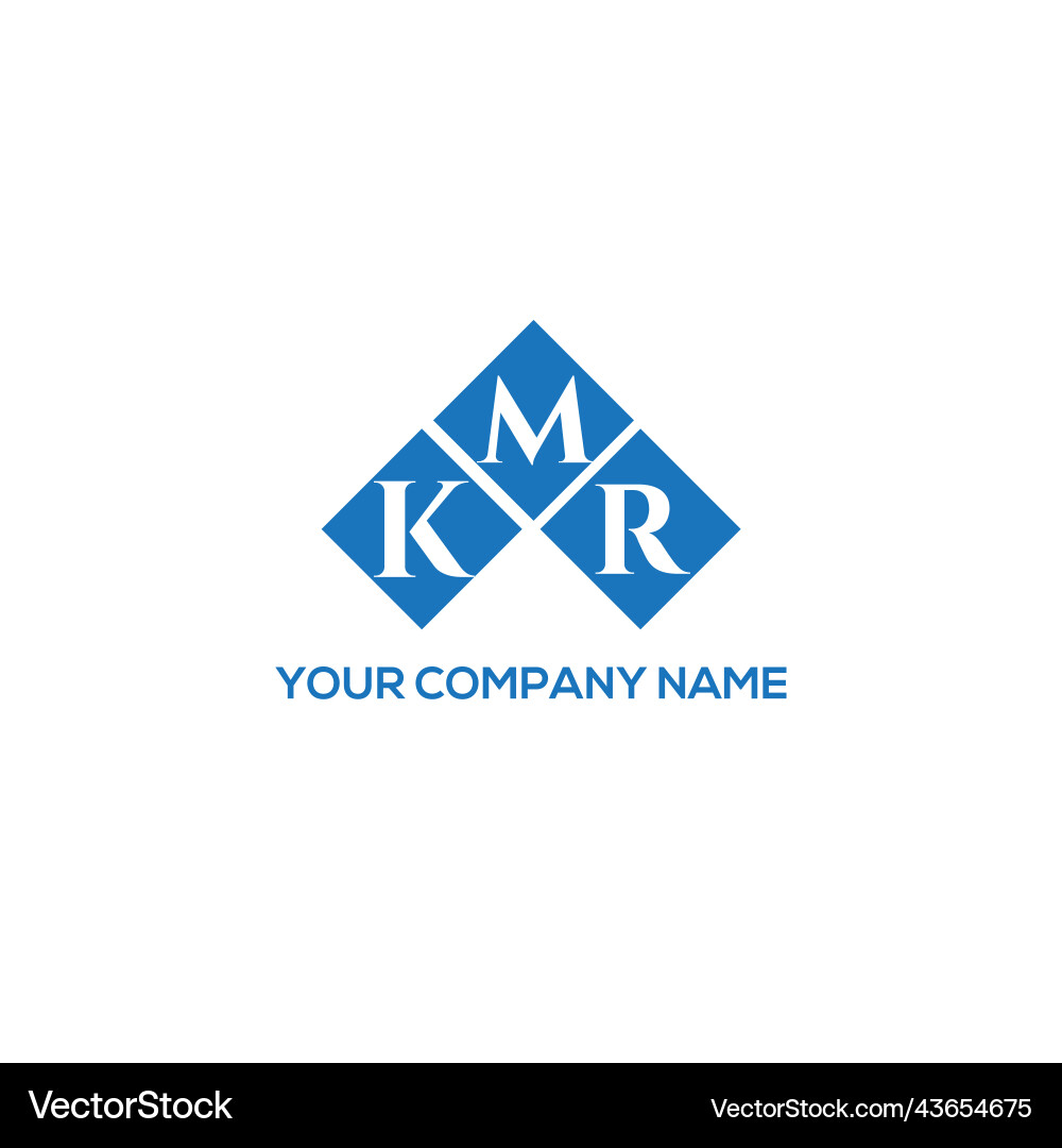 Kmr letter logo design on white background Vector Image