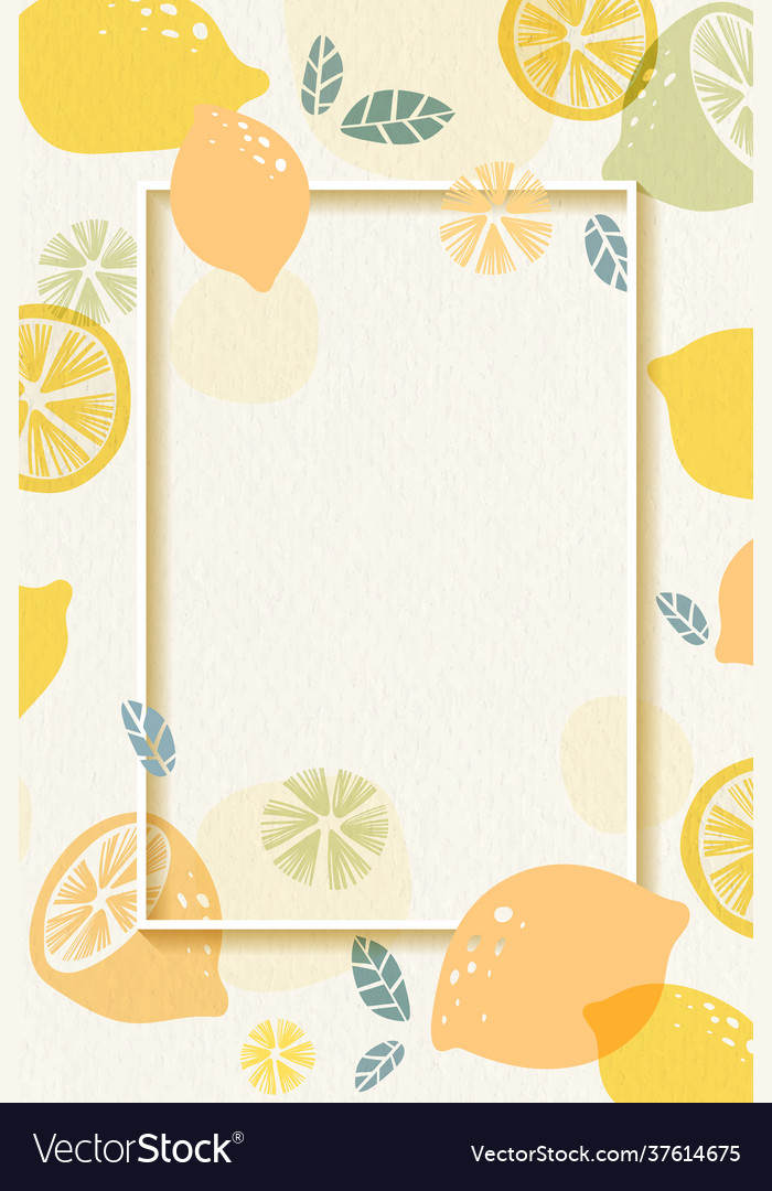 Lemon patterned frame Royalty Free Vector Image