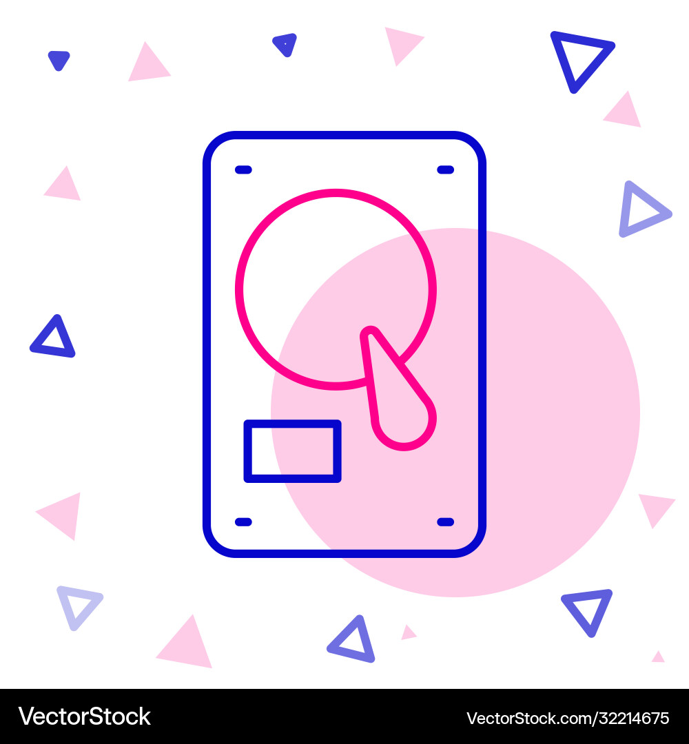 Line hard disk drive hdd icon isolated on white Vector Image