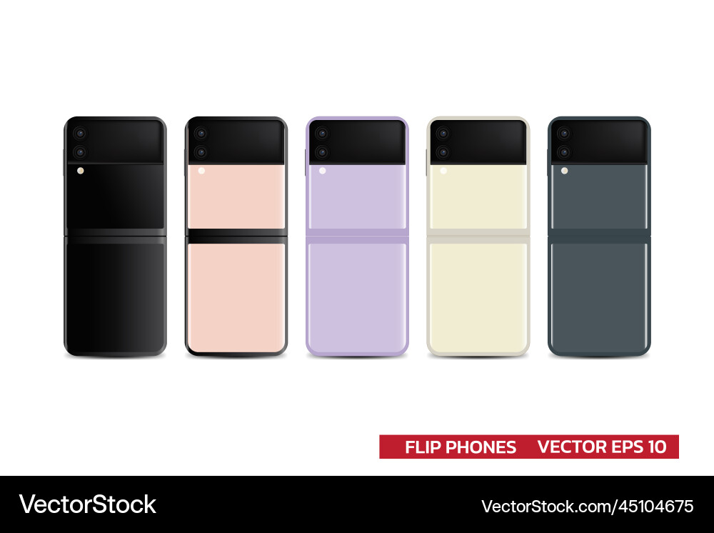 New device flip phone fold phone smart phone Vector Image