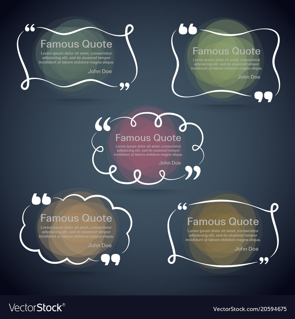 Quote border set Royalty Free Vector Image - VectorStock