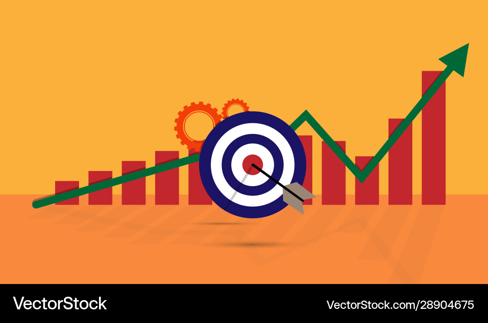 Schedule analysis successful business sale Vector Image